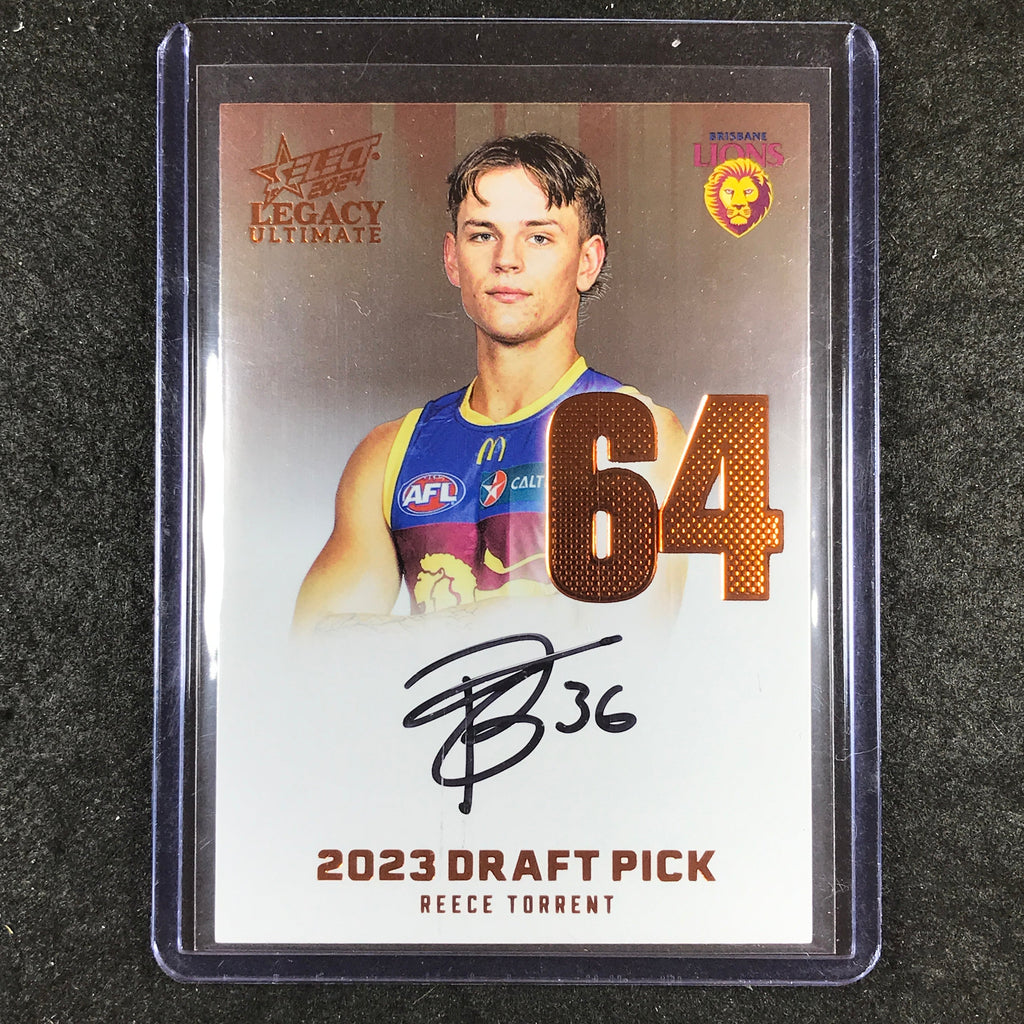 2024 Select AFL Legacy Ultimate REECE TORRENT Draft Pick Signatures 56 ...