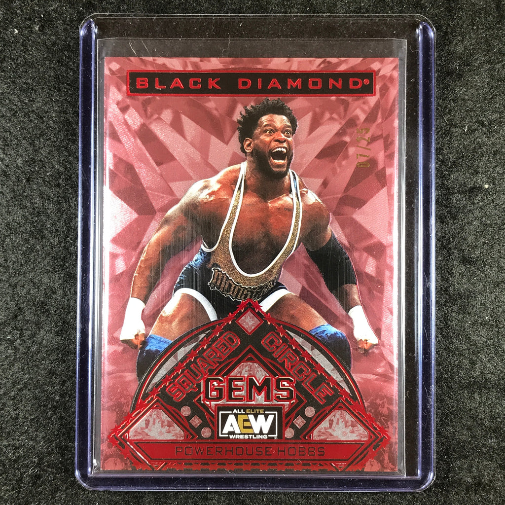 2024 Black Diamond AEW POWERHOUSE HOBBS Squared Circle Gems Red 7/25 ...