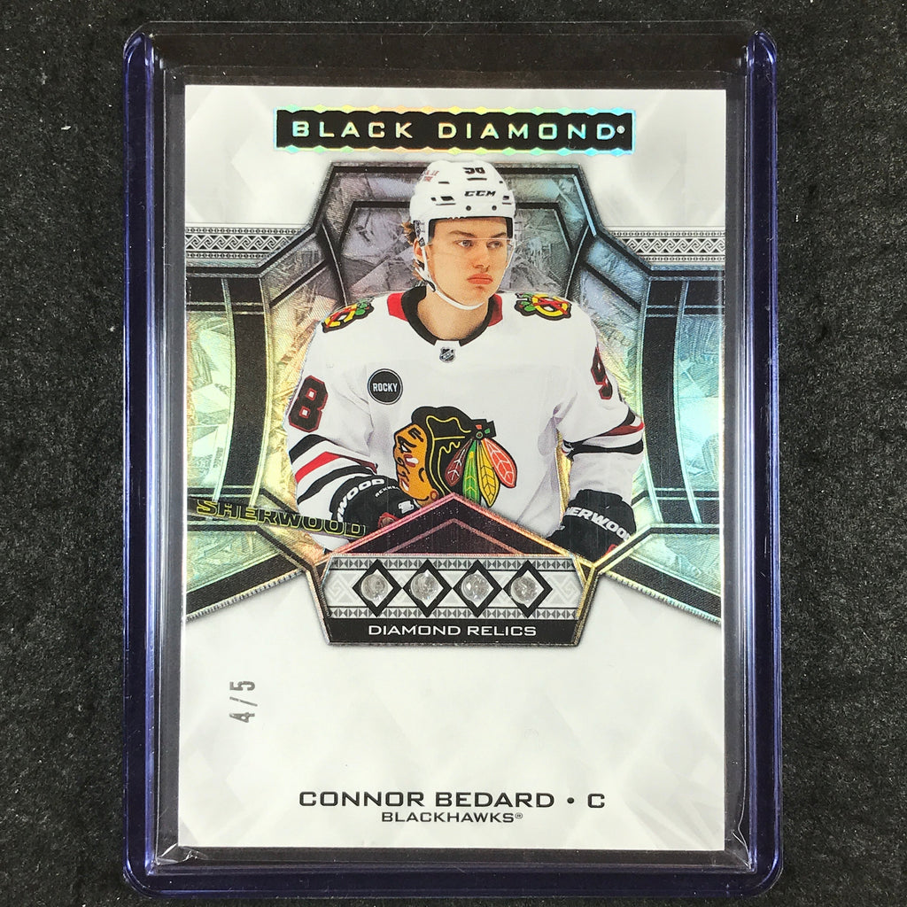 2024-25 Black Diamond NHL CONNOR BEDARD Base Diamond Relics Quad 4/5 ...