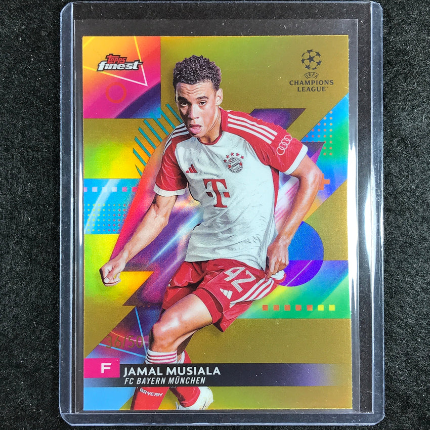 2023-24 UEFA Club Comp Finest JAMAL MUSIALA Base Gold 36/50 #93 ...