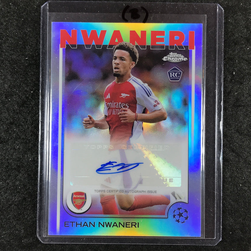 2024-25 Topps Chrome UEFA Club Comp ETHAN NWANERI Rookie Auto Base #EN ...