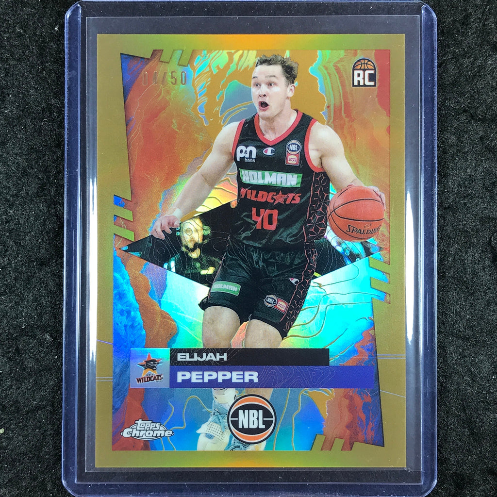 2024-25 Topps Chrome NBL ELIJAH PEPPER Rookie Base Gold 4/50 #70 ...