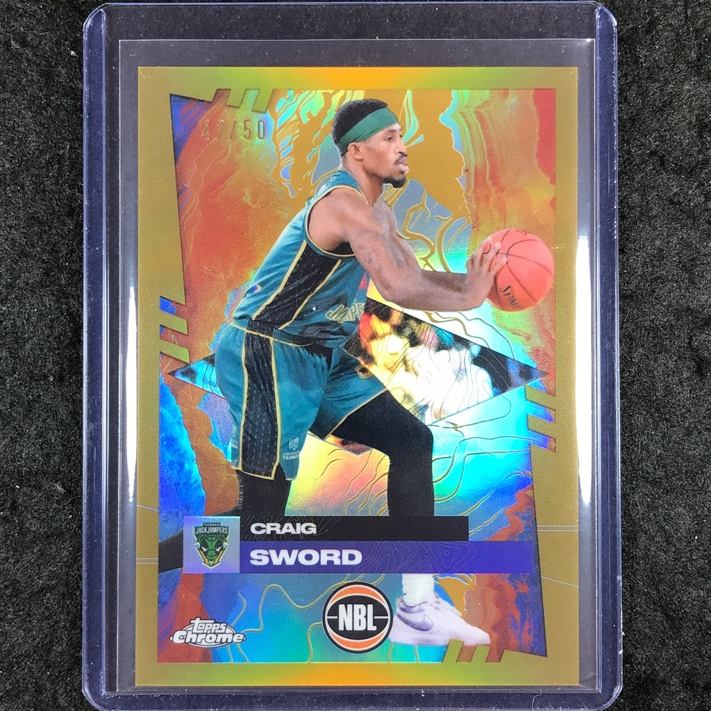 2024-25 Topps Chrome NBL CRAIG SWORD Base Gold 42/50 #93 – Cherry ...
