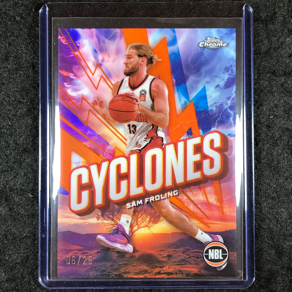 2024-25 Topps Chrome NBL SAM FROLING Cyclones Orange 6/25 #7 – Cherry ...