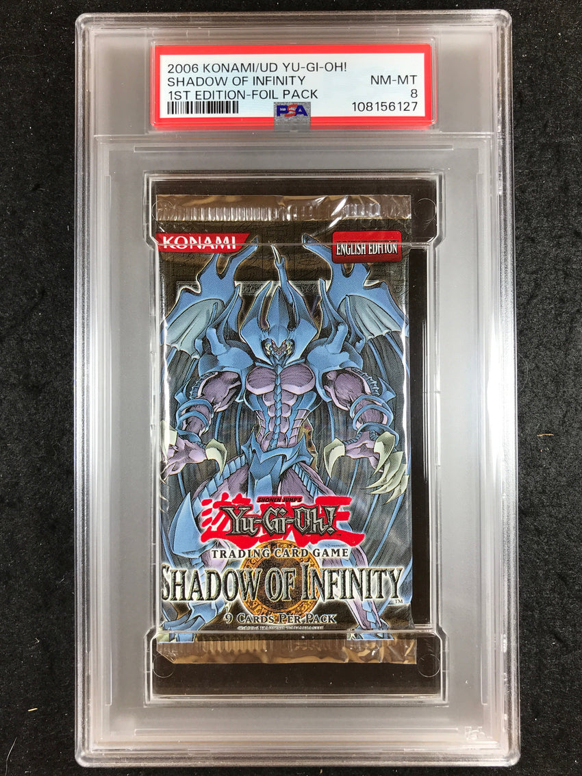 PSA 8 Yu-Gi-Oh 2006 Shadows Of Infinity 1st Edition Booster Pack 127 ...