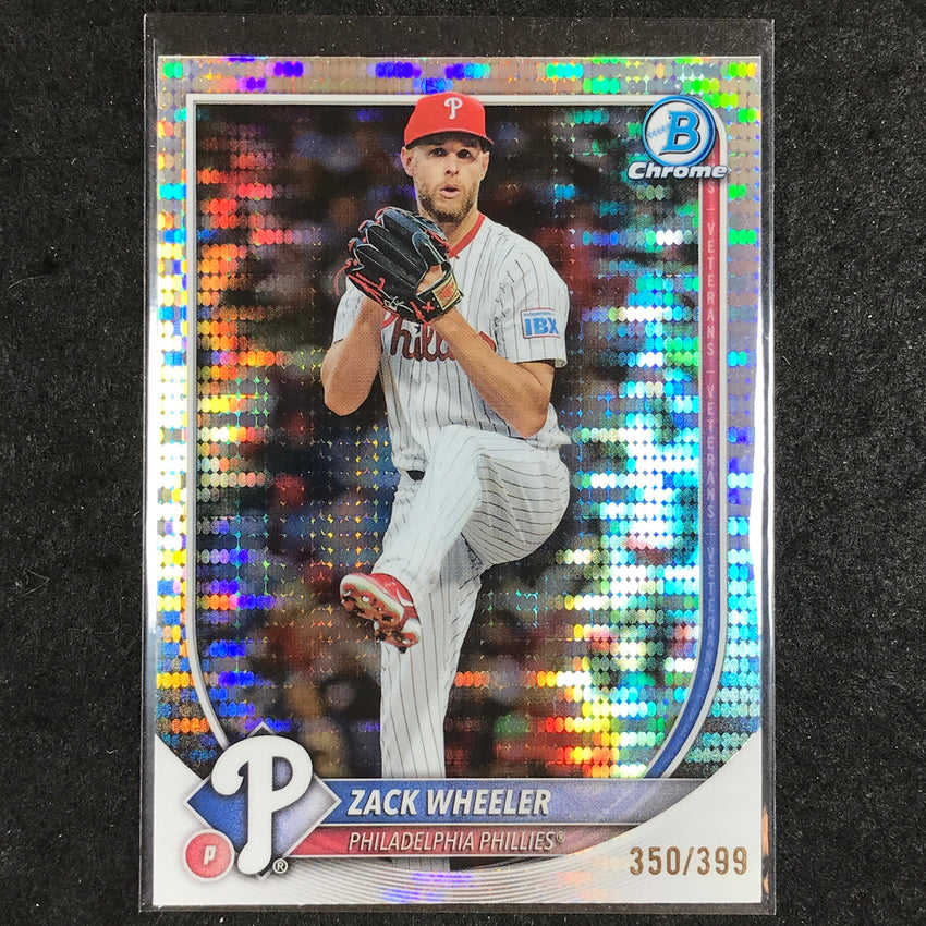 2025 Bowman Chrome ZACK WHEELER Base Pulsar 350/399 #72 – Cherry Collectables