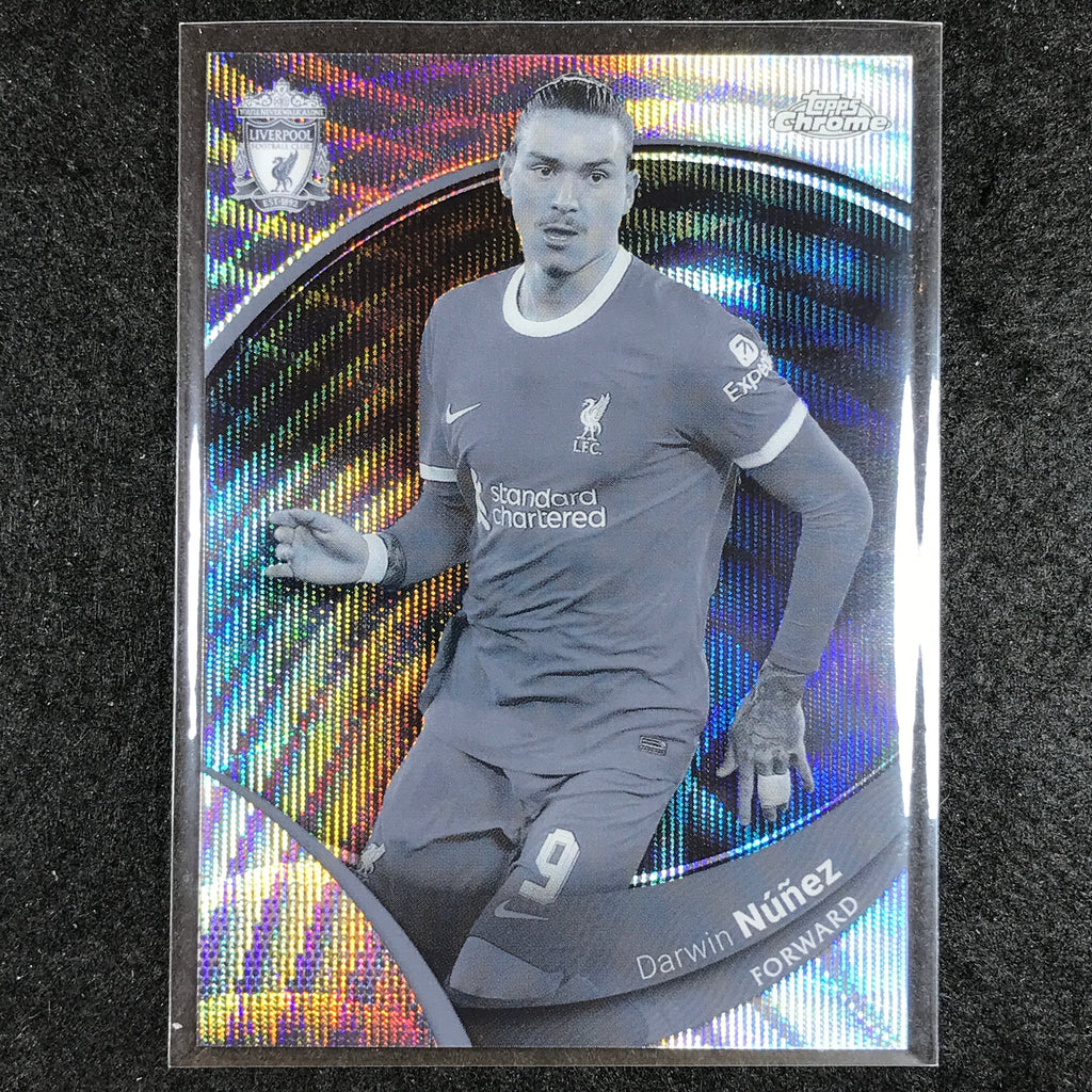 2023-24 Topps Chrome Liverpool DARWIN NUNEZ Base Black & White Wave #2 ...