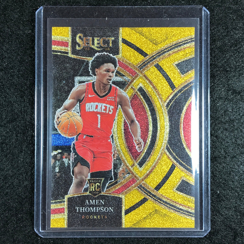2023-24 Select AMEN THOMPSON Premier Level Rookie Glitter Gold SSP #12 – Cherry Collectables
