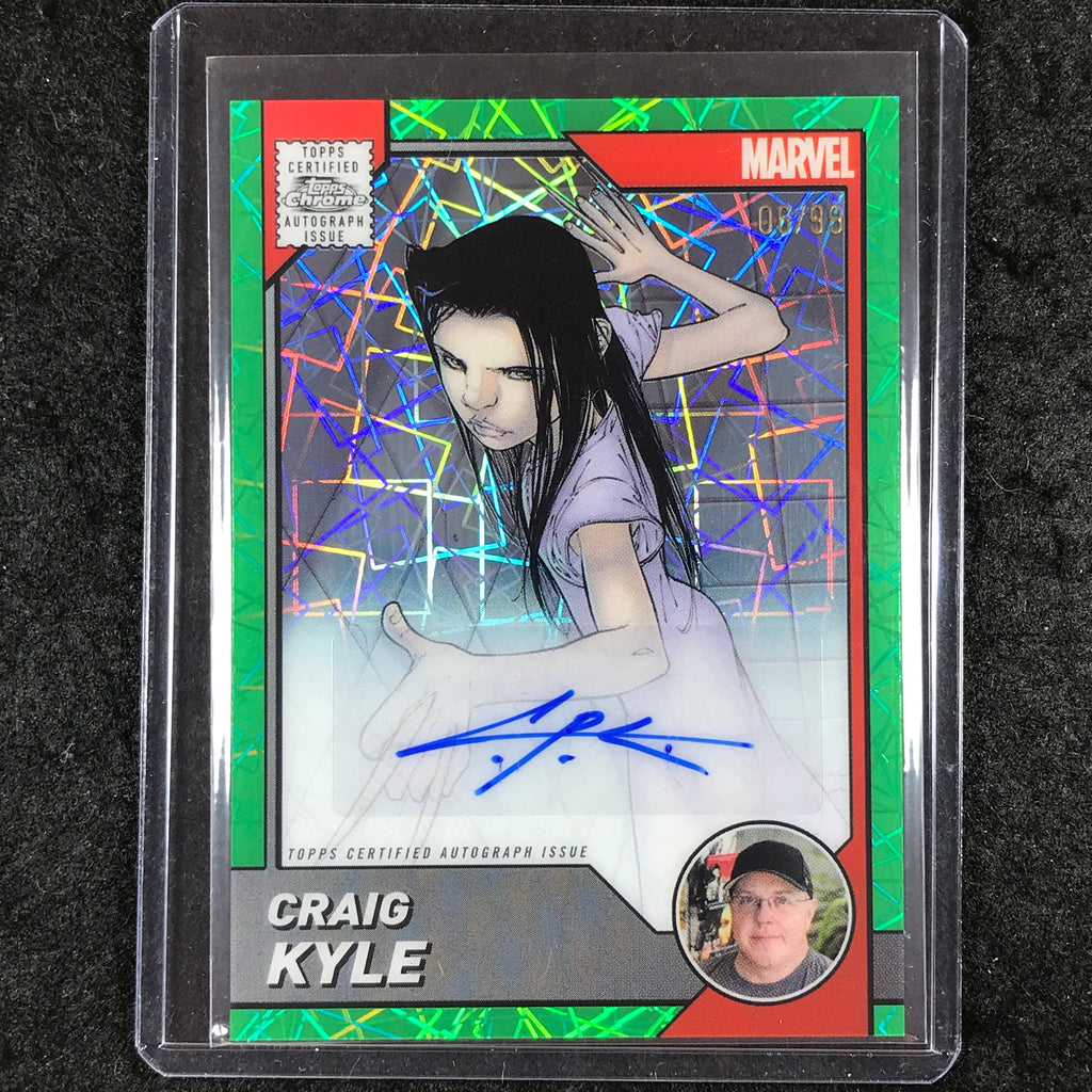 2025 Topps Chrome Marvel X-23 CRAIG KYLE Comic Artist Chrome Auto Gree ...
