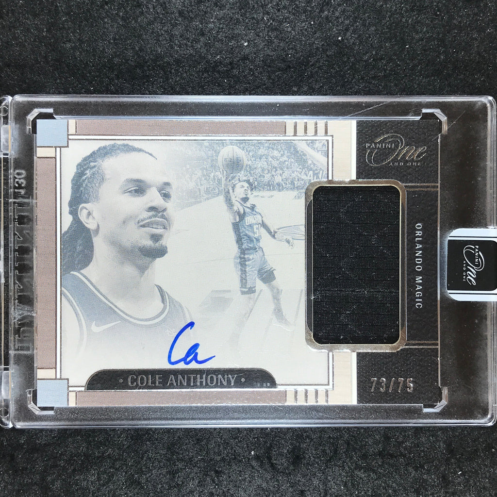 2023-24 One and One COLE ANTHONY Jersey Autograph Base 73/75 – Cherry ...
