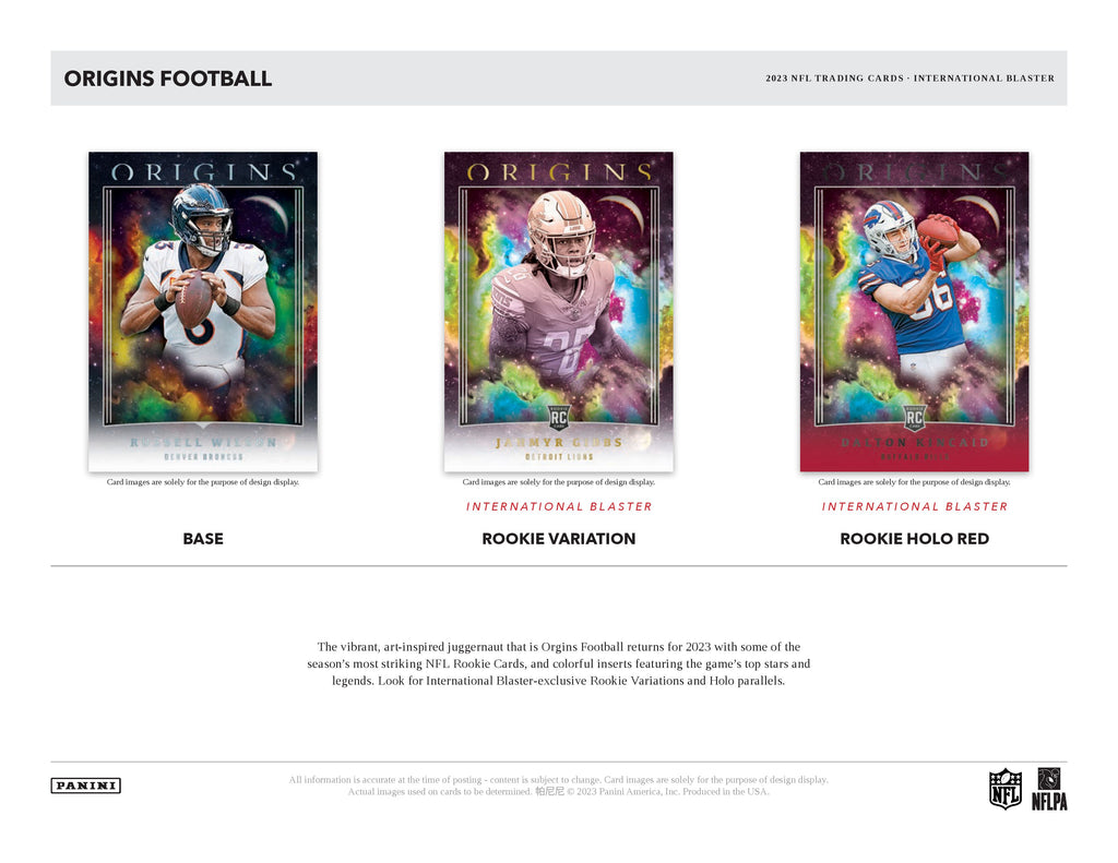 2023 Panini Origins Football International Blaster Box | Bryce Young ...