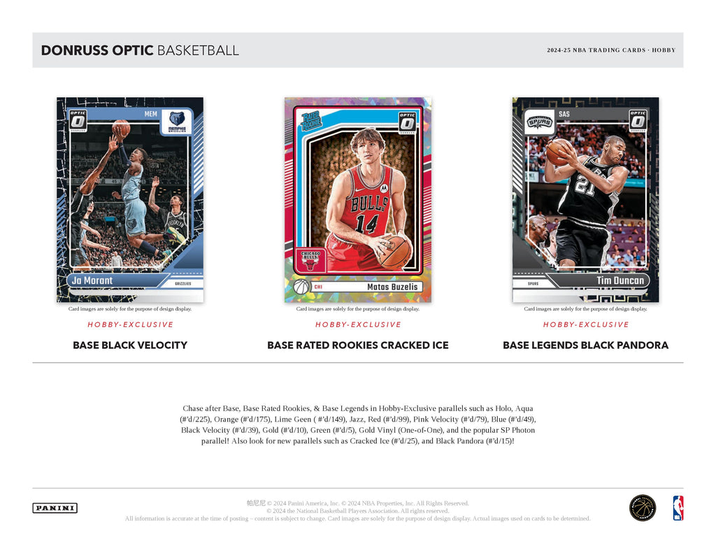 2024-25 Panini Donruss Optic Basketball Hobby Box | Gold downtown RC ...