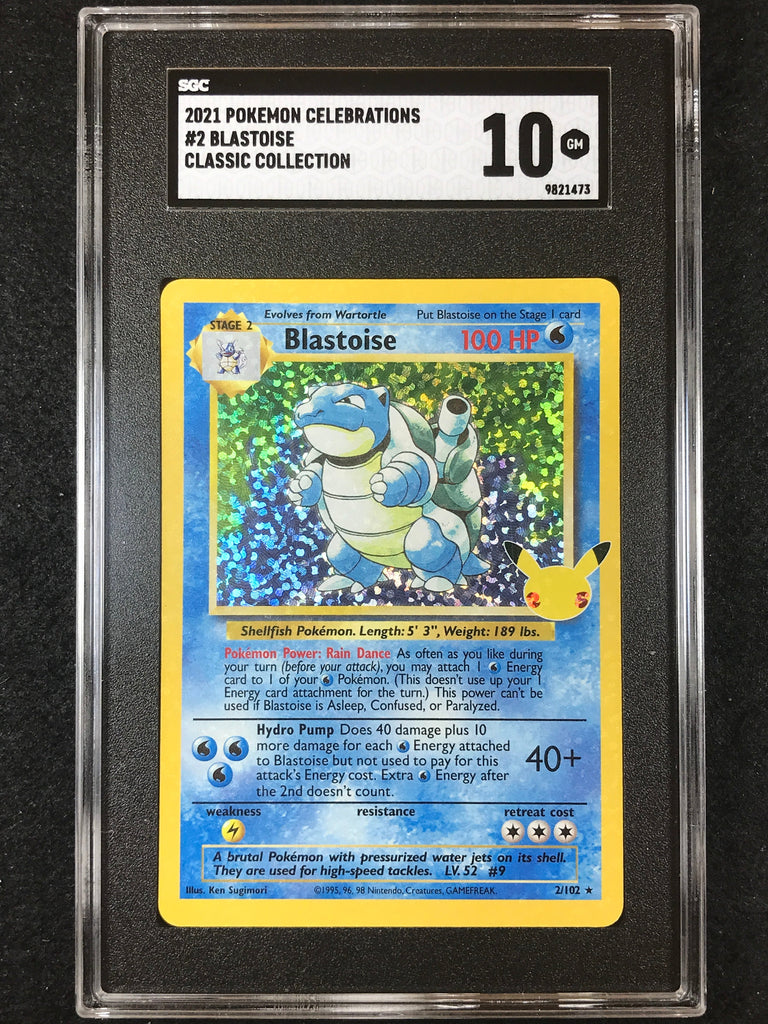 SGC 10 Blastoise - 2/102 - Holo Rare Celebrations Classic Collection 4 ...
