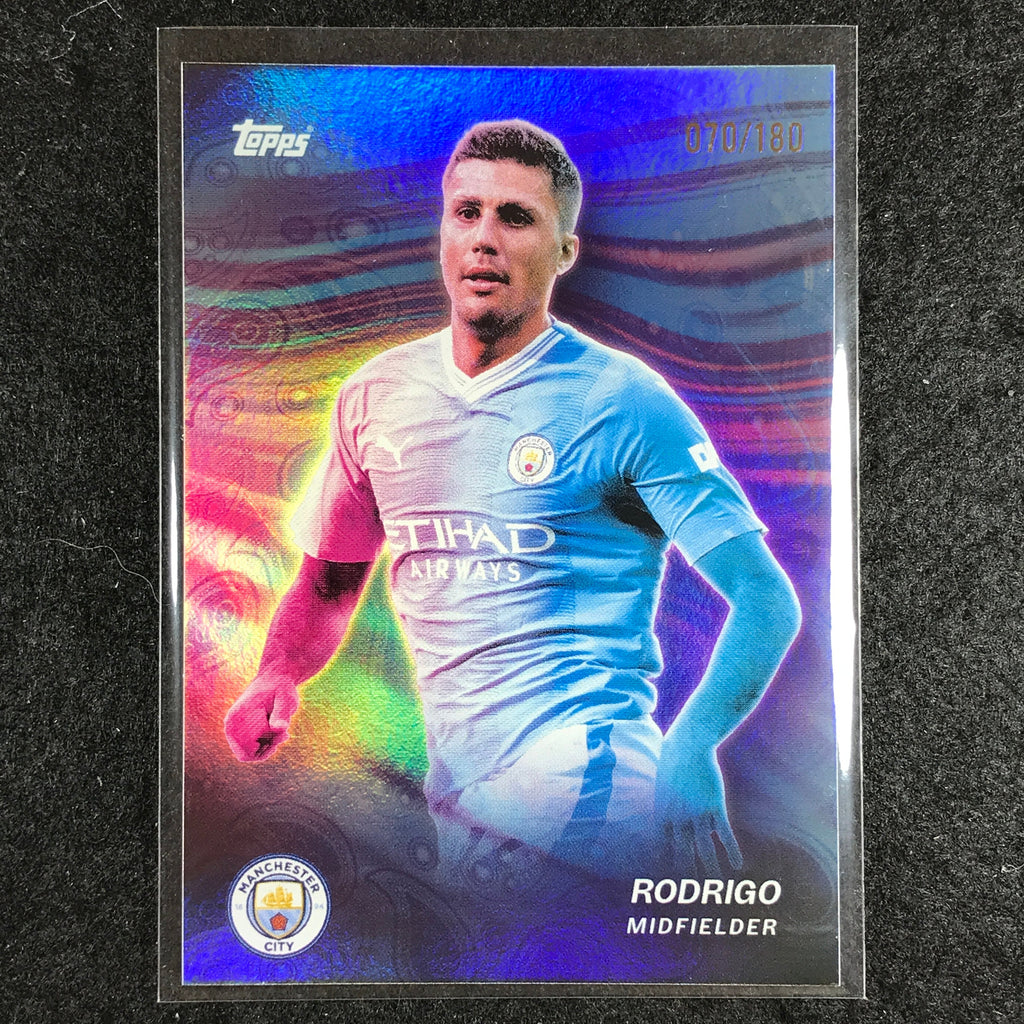 2023-24 Topps Manchester City RODRIGO Game On Aqua Foil 70/180 #26 ...