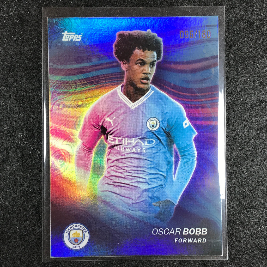 2023-24 Topps Manchester City OSCAR BOBB Game On Aqua Foil 96/180 #30 ...