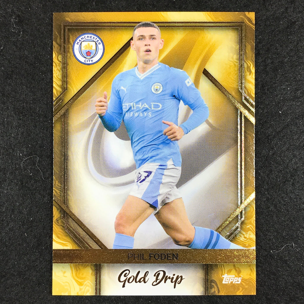 2023-24 Topps Manchester City PHIL FODEN Gold Drip Base #49 – Cherry ...