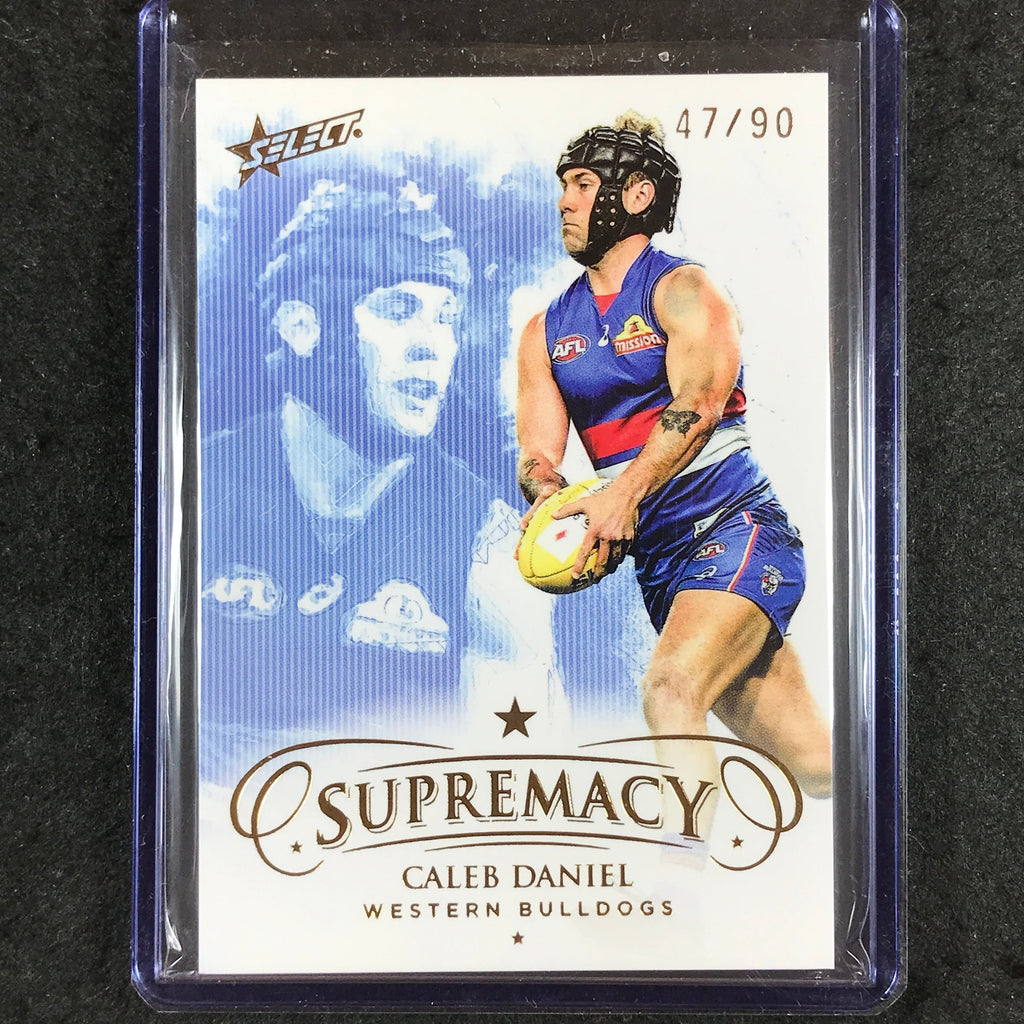 2021 Select AFL Supremacy CALEB DANIEL Base Gold 47/90 – Cherry ...