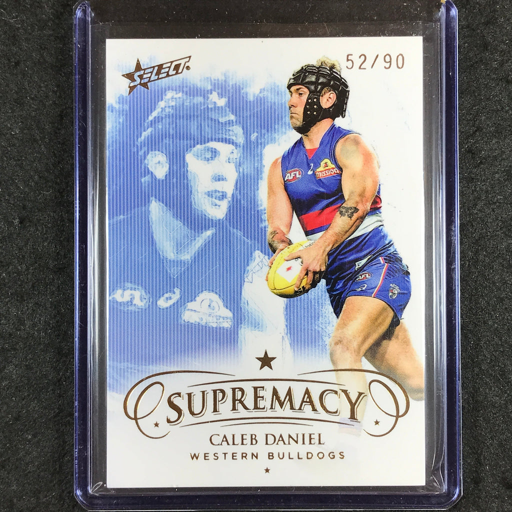 2021 Select AFL Supremacy CALEB DANIEL Base Gold 52/90 – Cherry ...