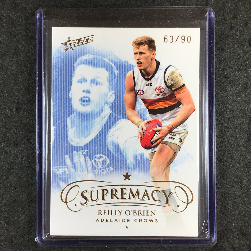 2021 Select AFL Supremacy REILLY O'BRIEN Base Gold 63/90 – Cherry ...