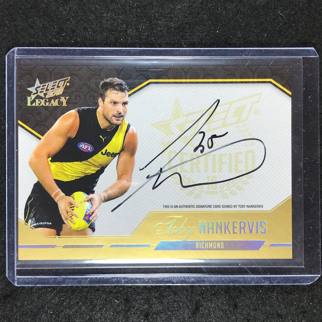2018 Select AFL Legacy TOBY NANKERVIS Signature 71/180 – Cherry ...