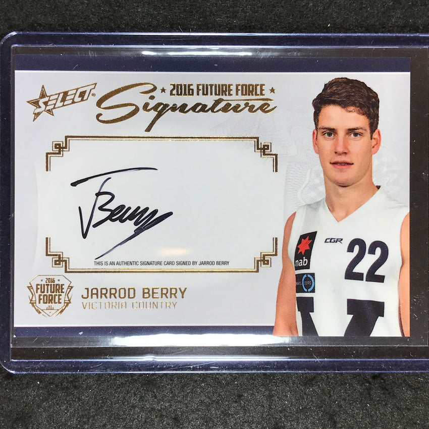 2016 Select AFL Future Force JARROD BERRY Signature 15/200 – Cherry ...
