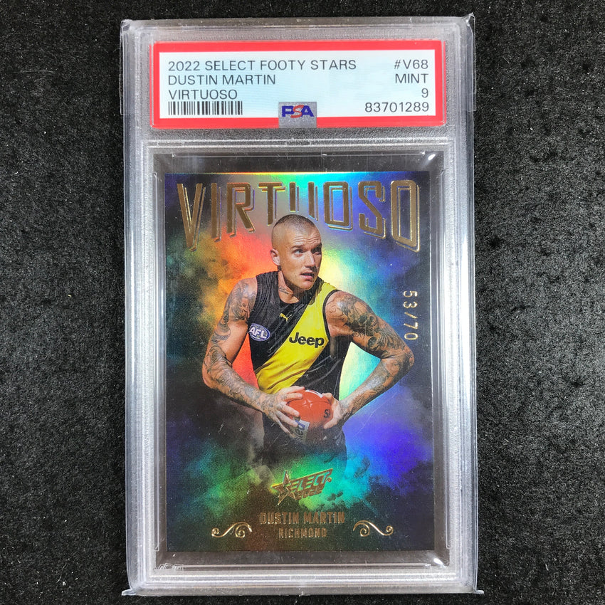 2022 Select AFL Footy Stars DUSTIN MARTIN Virtuoso 53/70 PSA 9 – Cherry ...