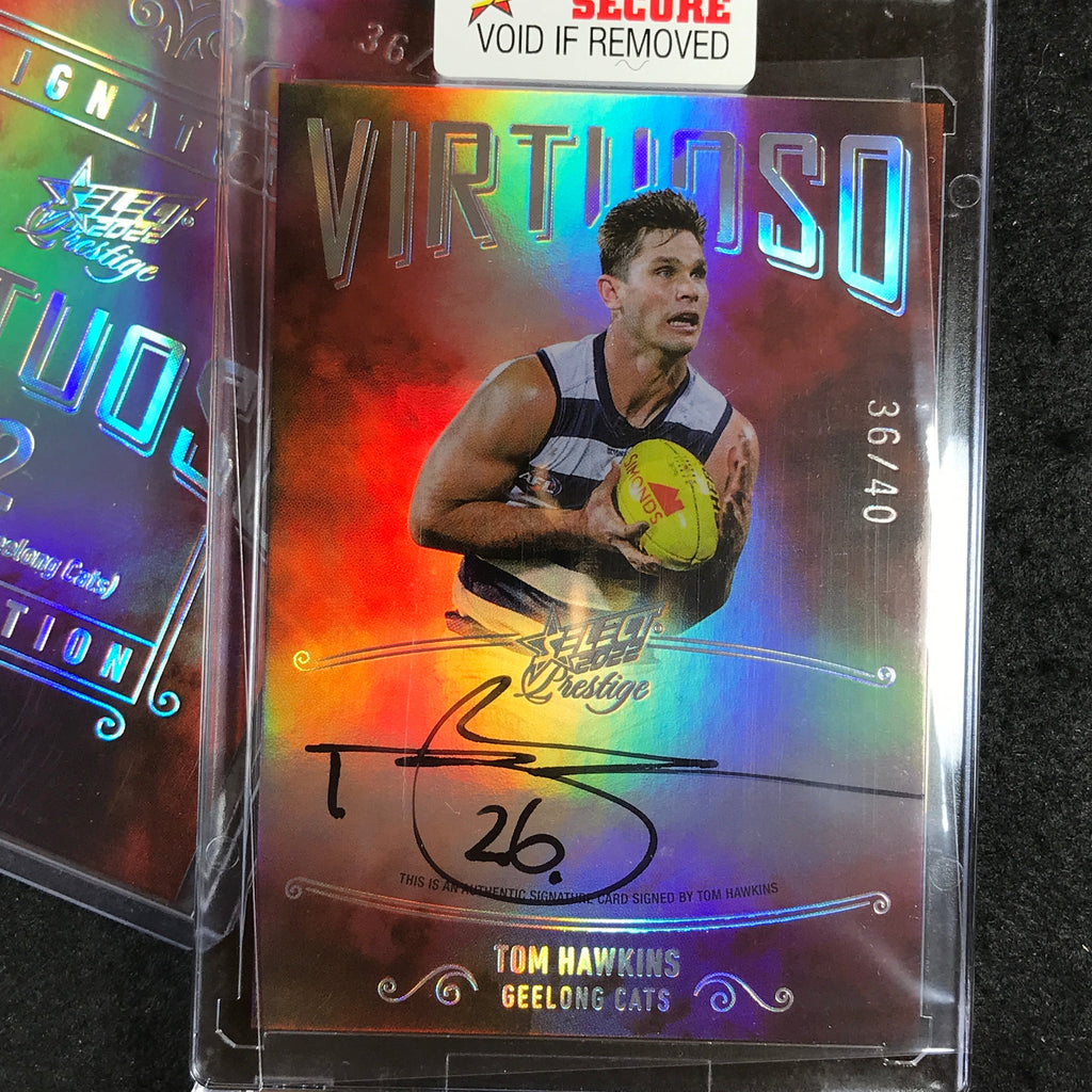 2022 Select AFL Prestige TOM HAWKINS Virtuoso Signature 36/40 – Cherry ...