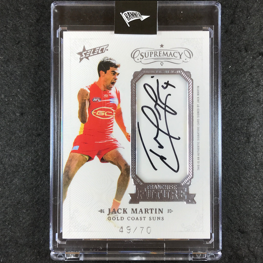 2019 Select AFL Supremacy JACK MARTIN Franchise Future Signature 49/70 ...