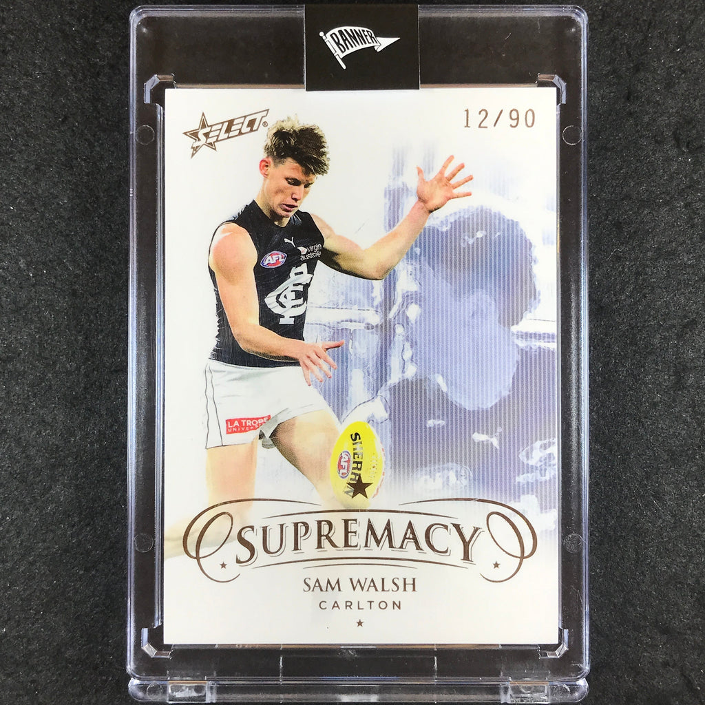2021 Select AFL Supremacy SAM WALSH Base Gold 12/90 – Cherry Collectables
