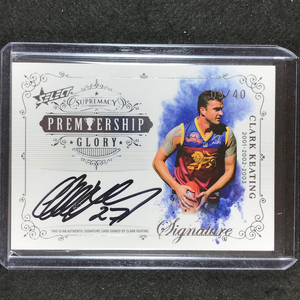 2021 Select AFL Supremacy CLARK KEATING Premiership Glory Signature 09 ...