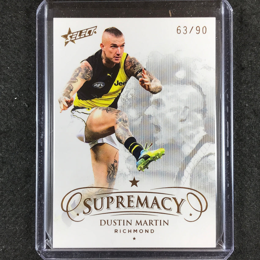 2021 Select AFL Supremacy DUSTIN MARTIN Base Gold 63/90 – Cherry ...