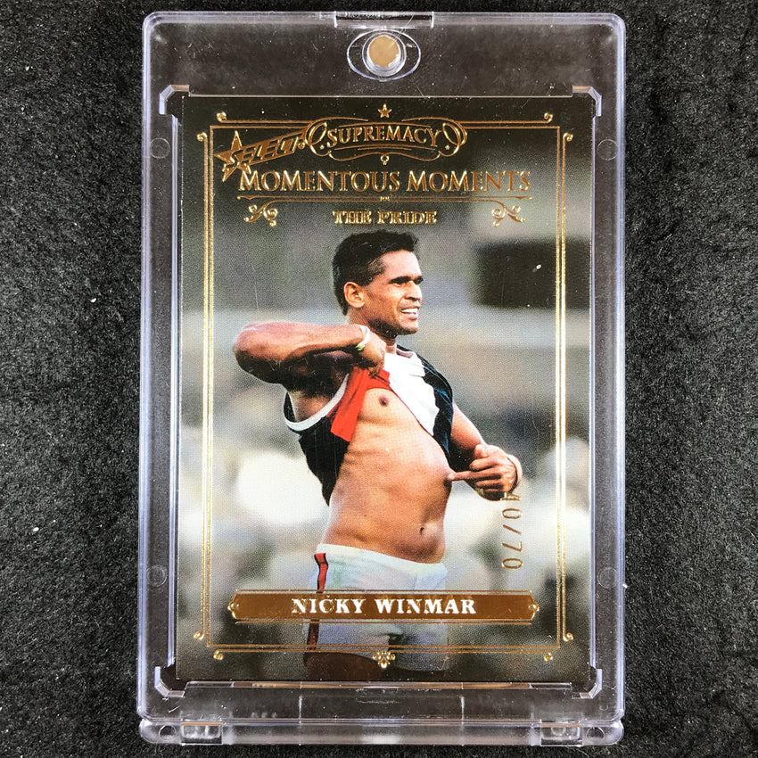 2021 Select AFL Supremacy NICKY WINMAR Momentous Moments 40/70 – Cherry ...