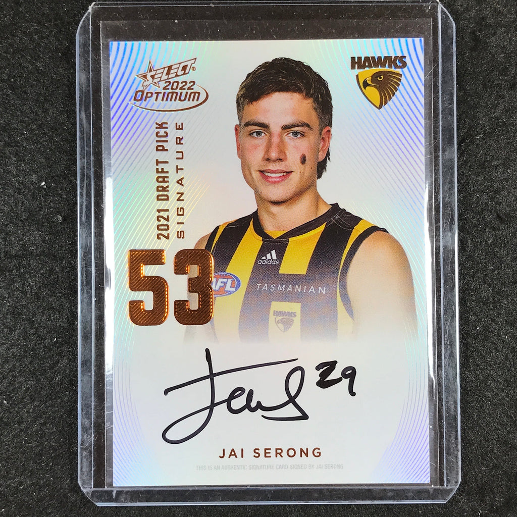 2022 Select AFL Optimum JAI SERONG Draft Pick Signature Copper 81/170 ...