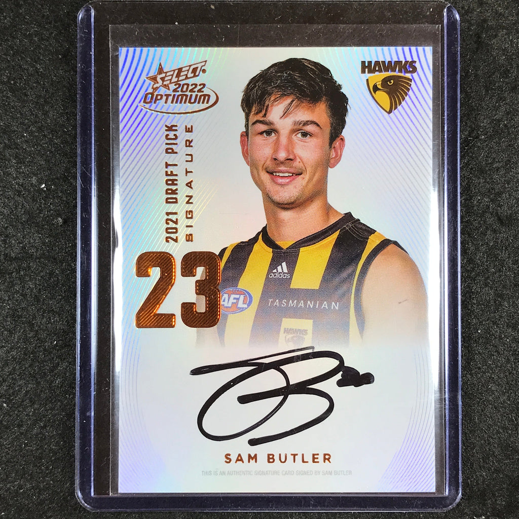 2022 Select AFL Optimum SAM BUTLER Draft Pick Signature Copper 15/170 ...