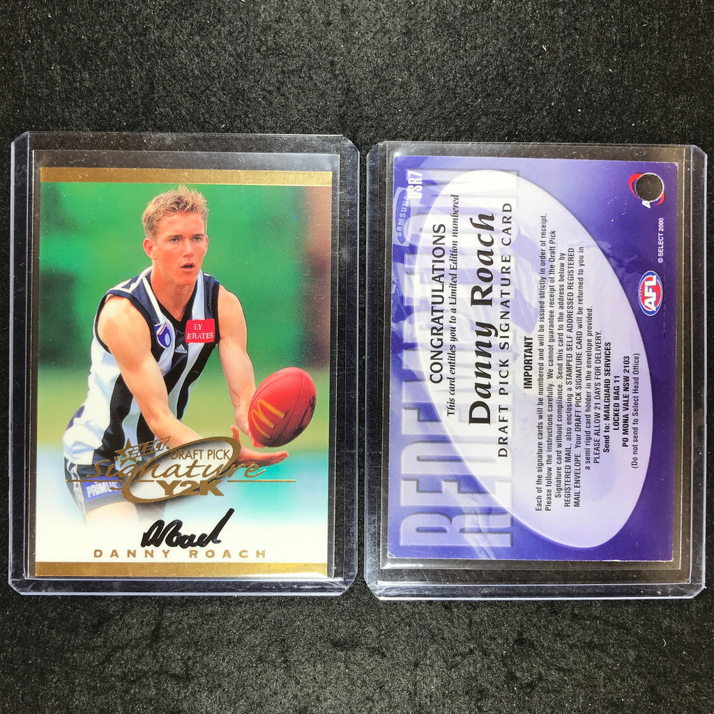 2000 Select AFL Y2K DANNY ROACH Draft Pick Signature #96 – Cherry ...