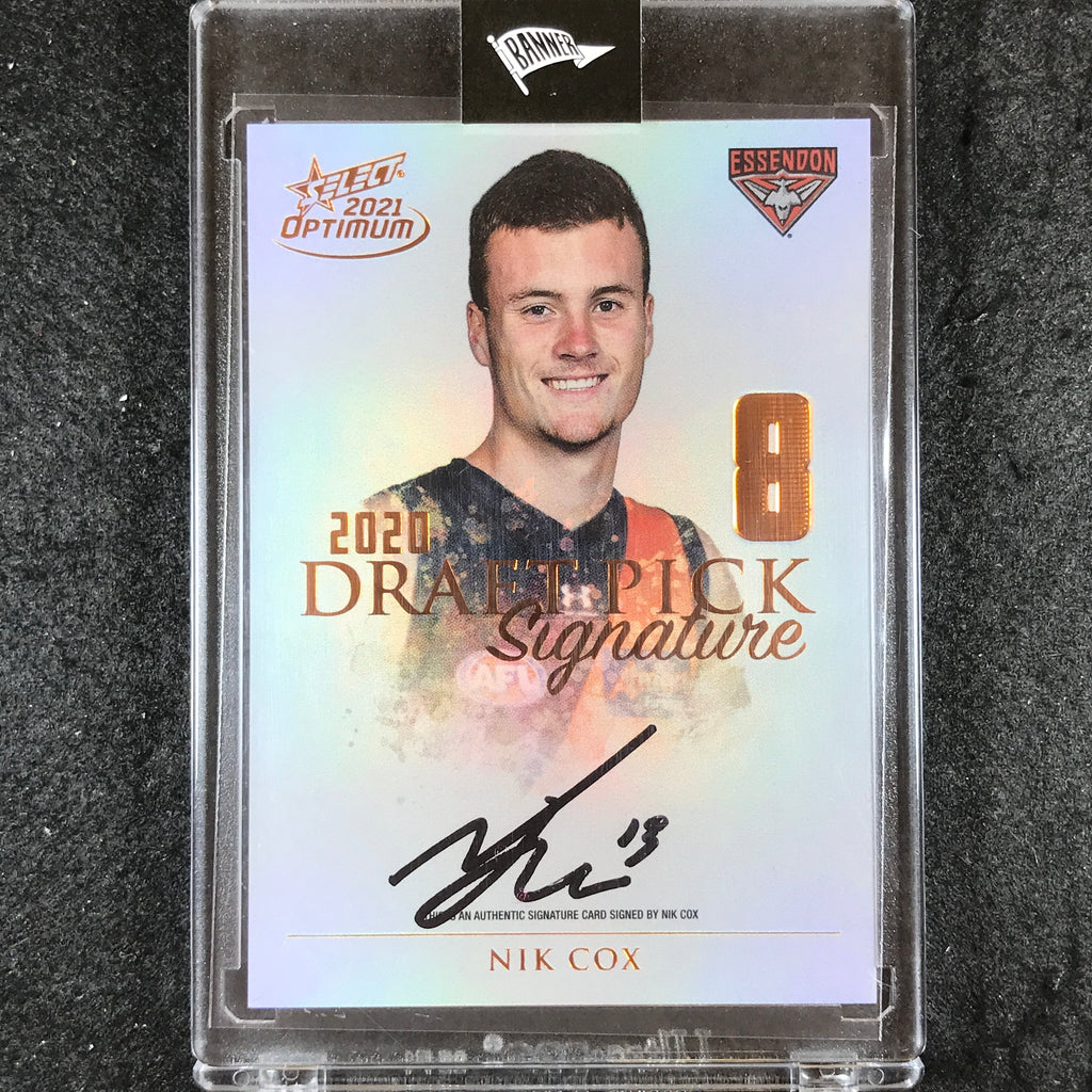 2021 Select AFL Optimum NIK COX Draft Pick Signature Copper 144/170 ...