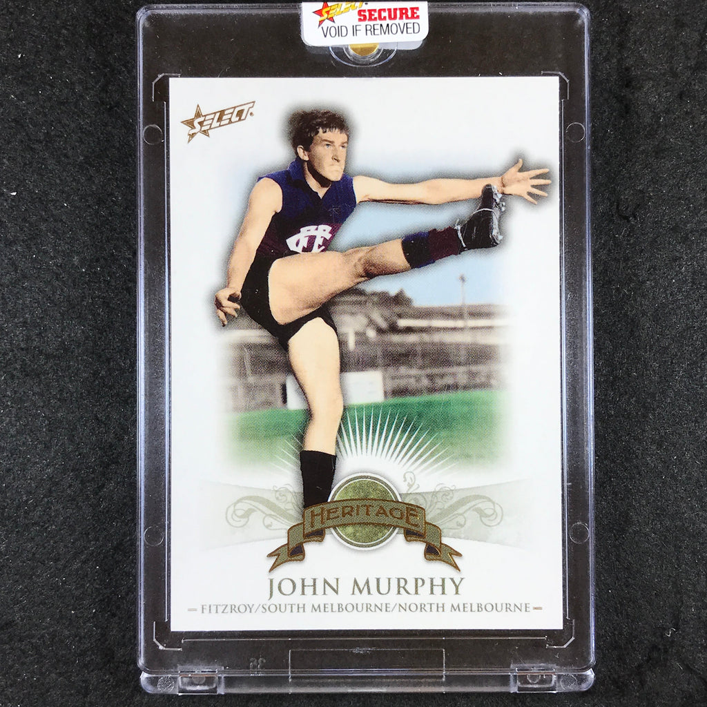 2009 Select AFL Heritage JOHN MURPHY Heritage 047/500 #H4 – Cherry ...