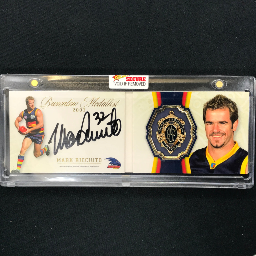 2024 Select AFL Brownlow Medallist MARK RICCIUTO 2003 Signature Bookle ...