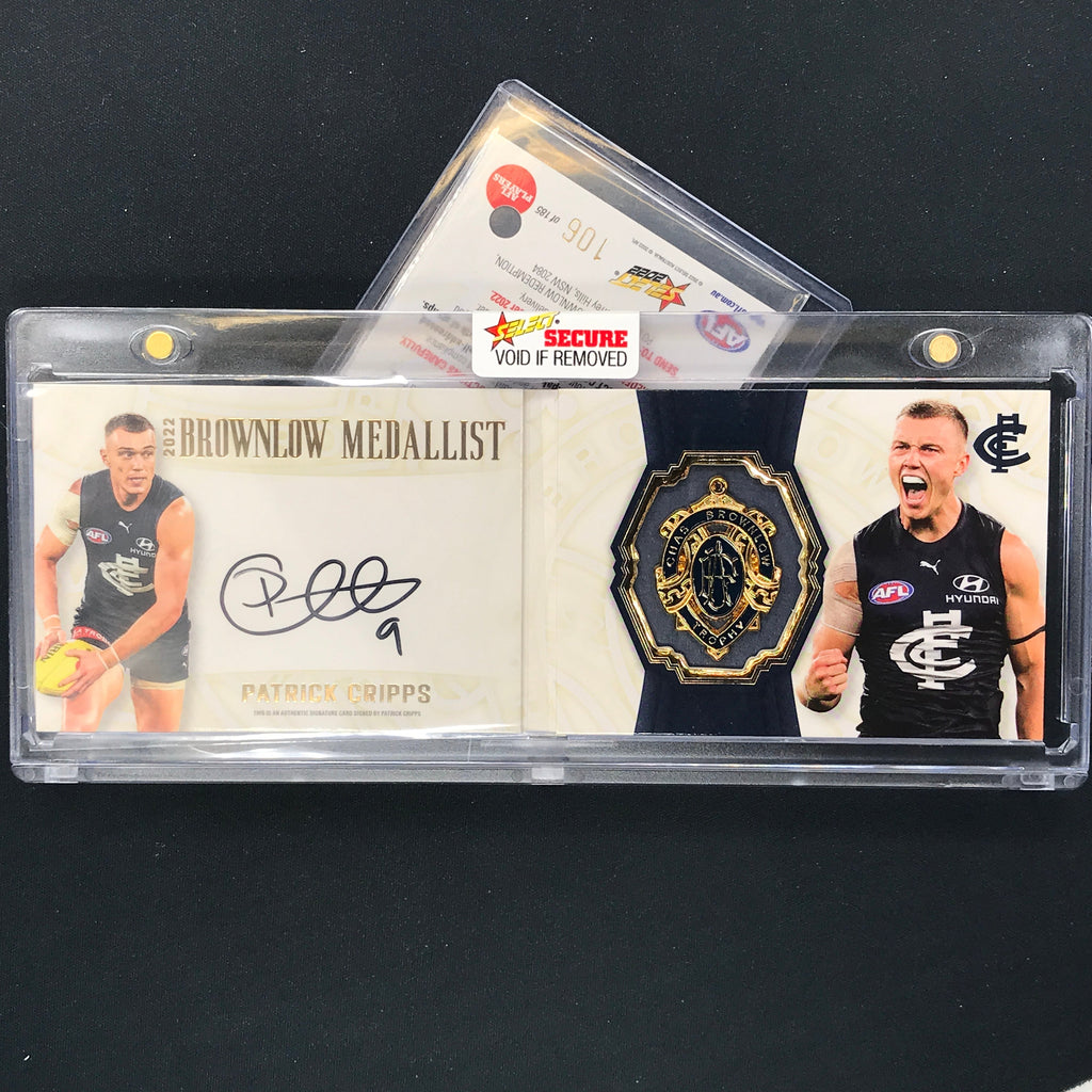 2022 Select AFL Footy Stars PATRICK CRIPPS Brownlow Signature Booklet ...