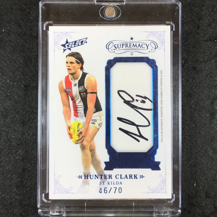 2021 Select AFL Supremacy HUNTER CLARK Franchise Future Signature 46/7 ...