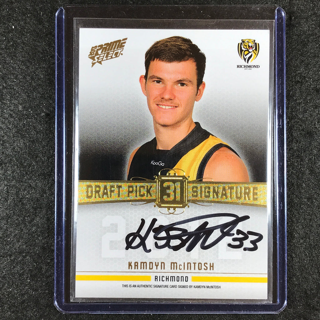 2013 Select AFL Prime KAMDYN MCINTOSH Draft Pick Signature 22/280 ...