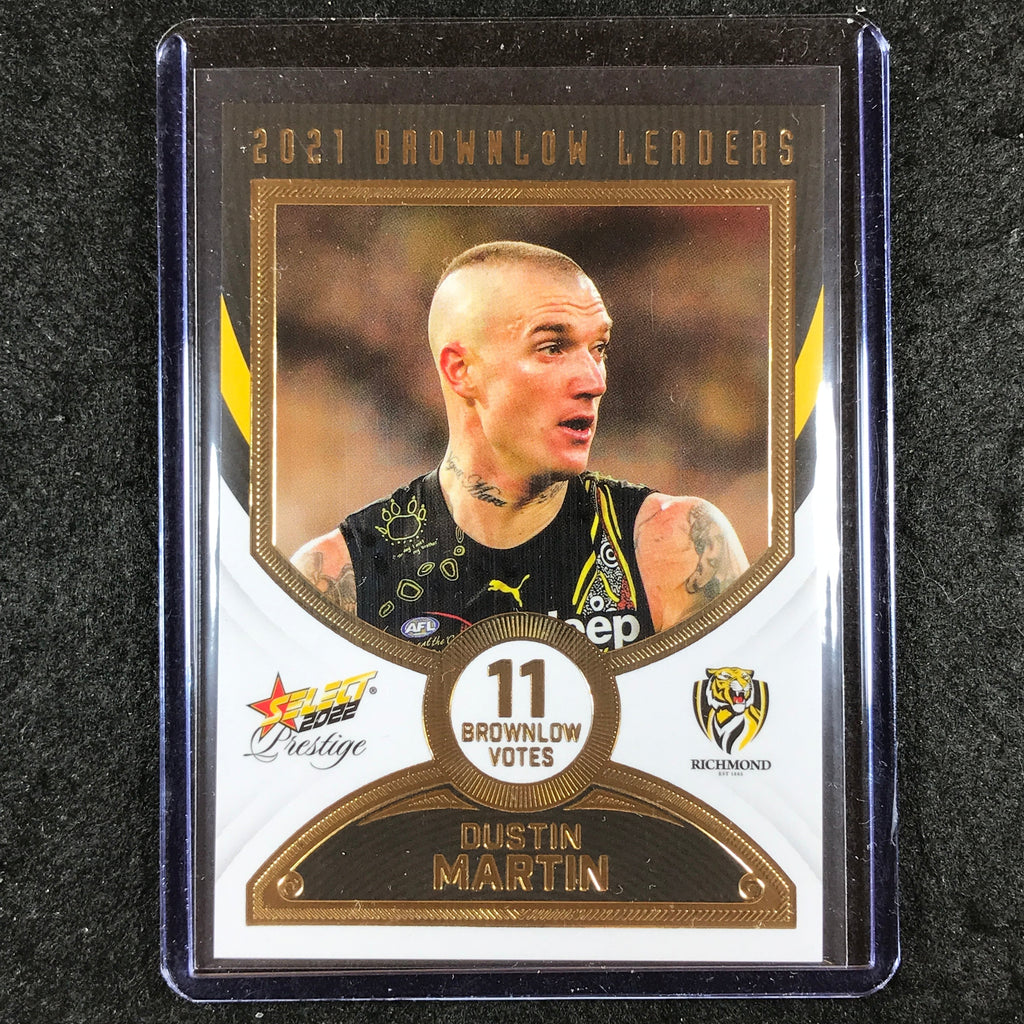 2022 Select AFL Prestige DUSTIN MARTIN 2021 Brownlow Leaders 36/80 ...