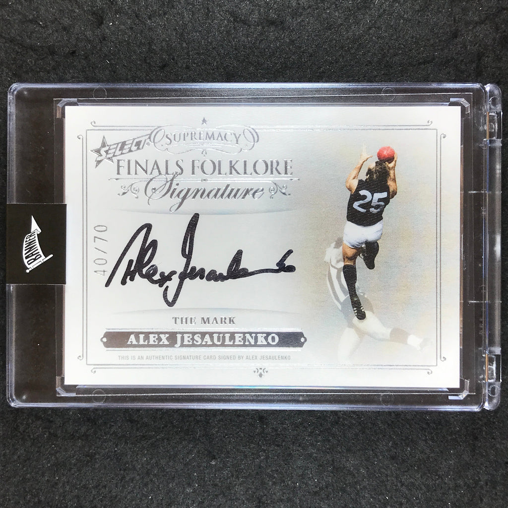 2019 Select AFL Supremacy ALEX JESAULENKO Finals Folklore Signature 40 ...
