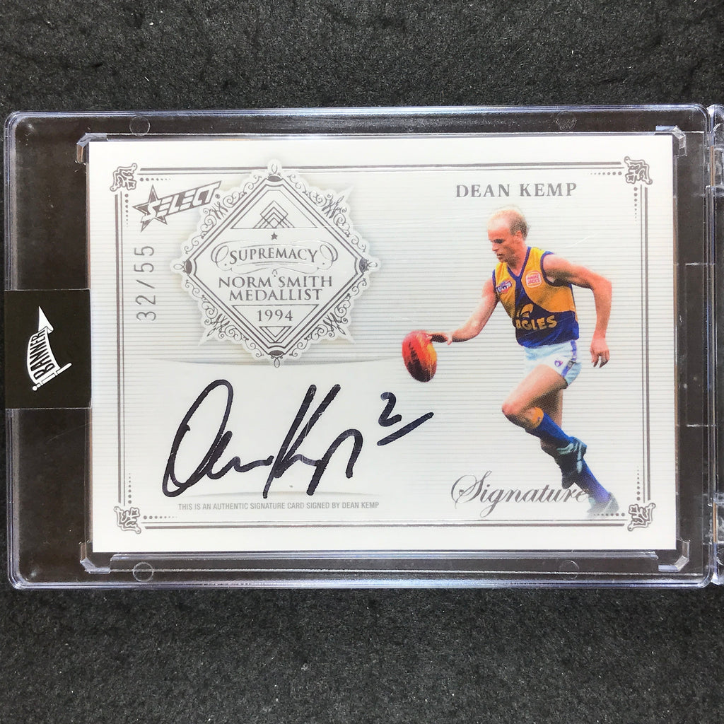 2019 Select AFL Supremacy DEAN KEMP Norm Smith Medal Signature 32/55 ...