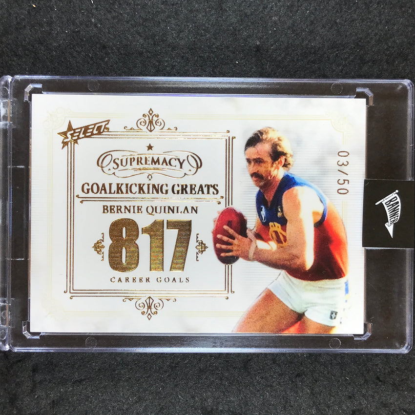 2021 Select AFL Supremacy BERNIE QUINLAN Goalkicking Greats 03/50 ...