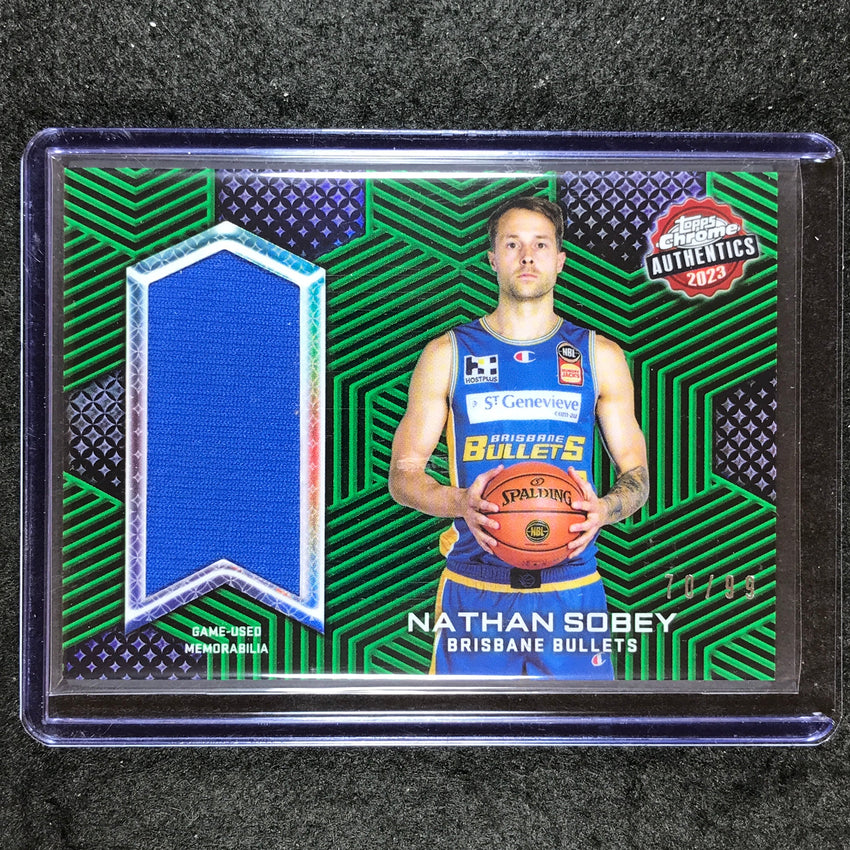 2022-23 Topps Chrome NBL NATHAN SOBEY Authentics Jersey Relic Green 70 ...
