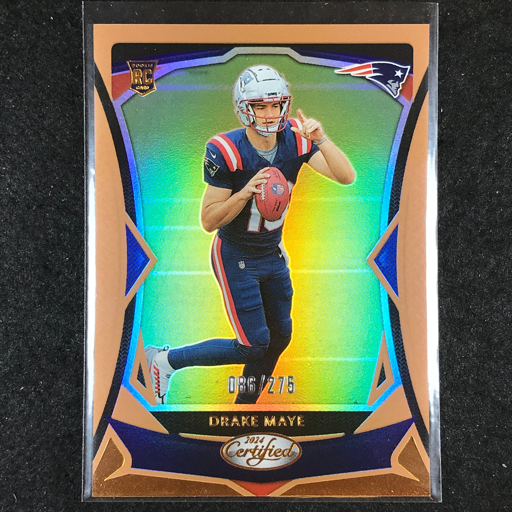 2024 Certified Football DRAKE MAYE Rookie Base Bronze Mirror 86/275 #1 ...