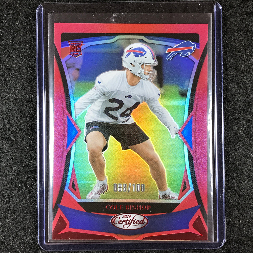 2024 Certified Football COLE BISHOP Rookie Base Red Mirror 88/100 #147 ...