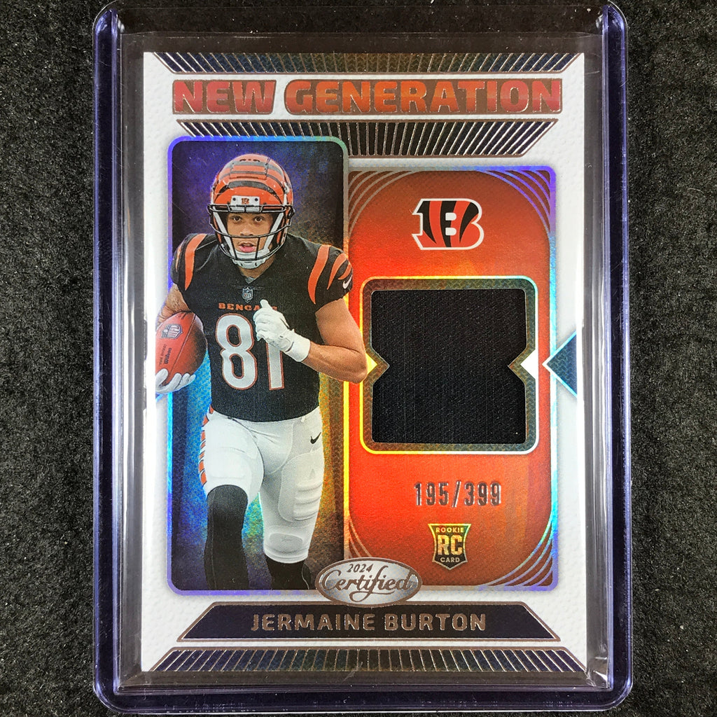 2024 Certified Football JERMAINE BURTON New Generation Rookie Jersey 1 ...