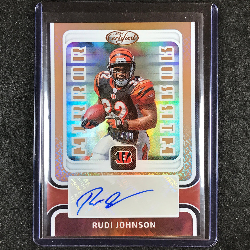 2024 Certified Football RUDI JOHNSON Mirror Signatures Auto Bronze 19 ...